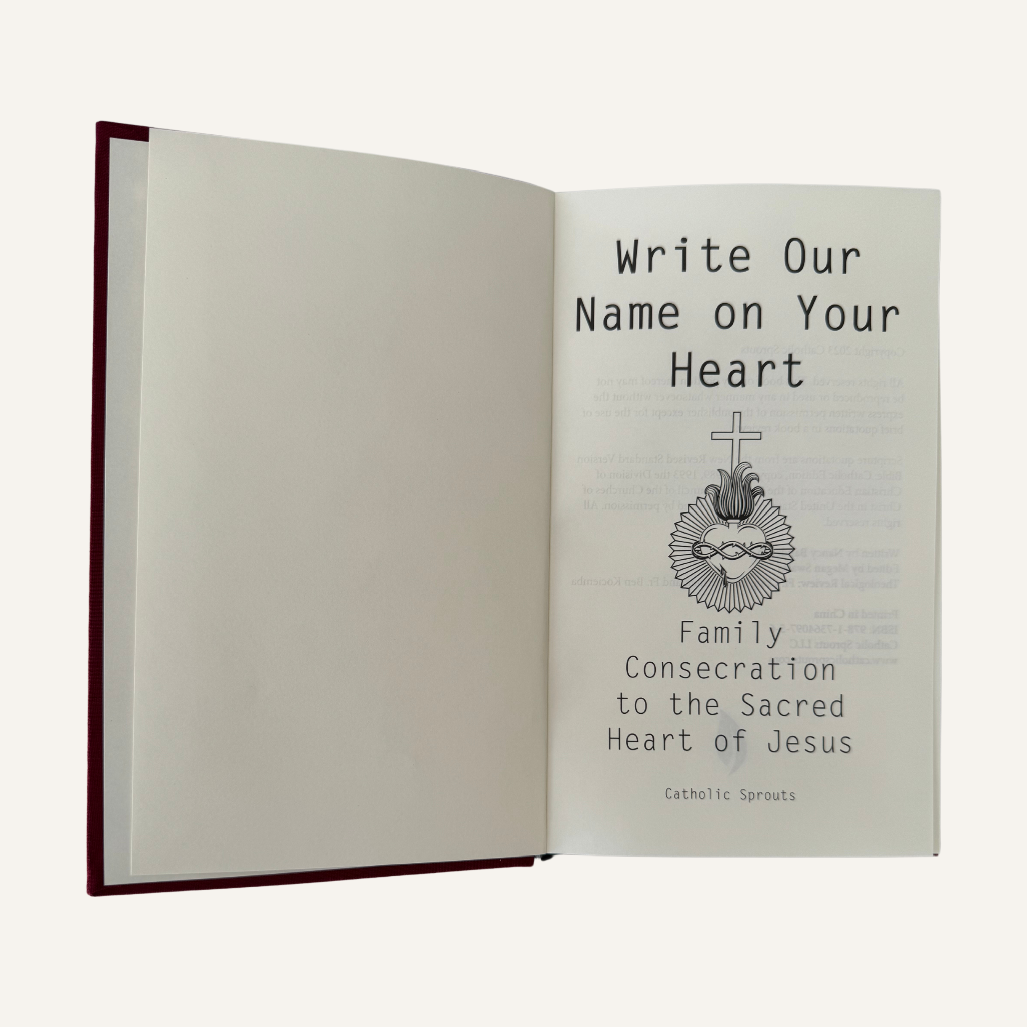 Write Our Name on Your Heart: Family Consecration to the Sacred Heart ...