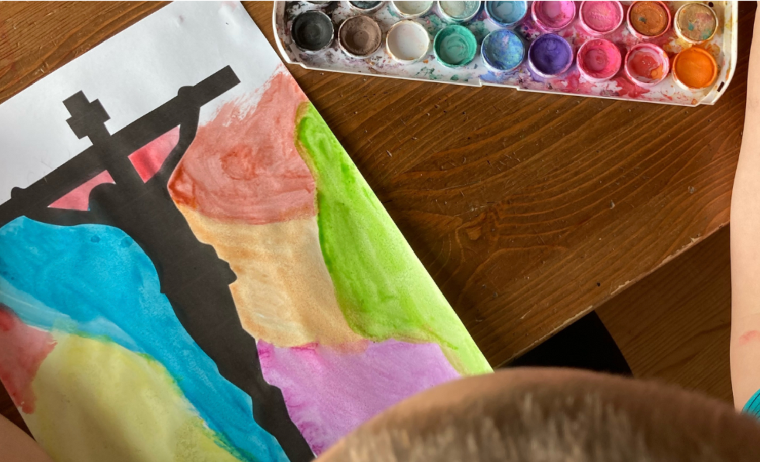 FREE! Holy Week Watercolor Art Project – Catholic Sprouts