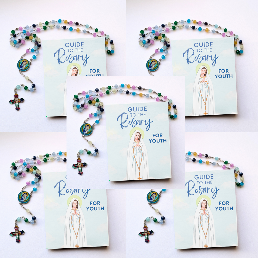 Rosary Guide For Youth (5 pack) + (5) Rosaries Bundle – Catholic Sprouts